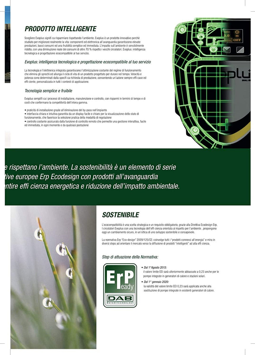 CIRCOLATORE DAB EVOPLUS 80/180XM V220 INTERASSE 180mm 2" cod. 60150944 – Fornituregenerali