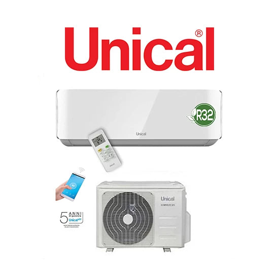 CONDIZIONATORE MONOSPLIT UNICAL 24000 BTU KMU24H R32 INVERTER A++ E WI ...
